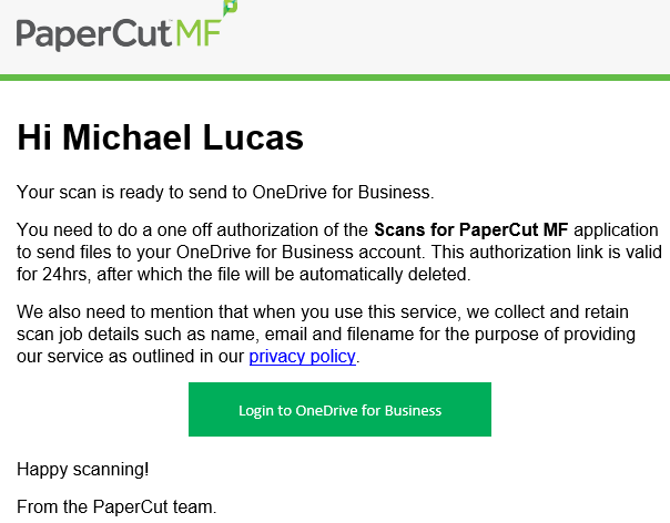 Scanning to Email and OneDrive with Papercut – Seacor Marine